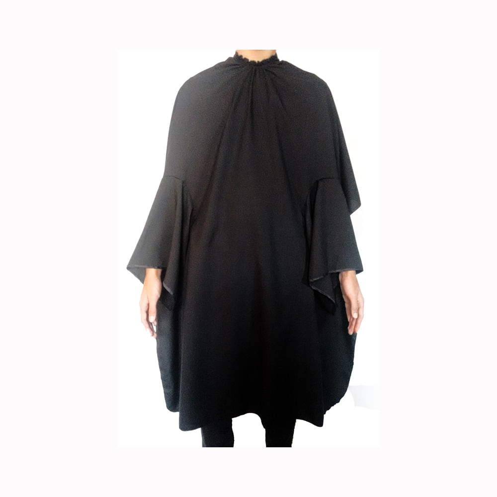 Capa Para Corte Conpar Com Manga Seda Lisa Preta - Ikesaki