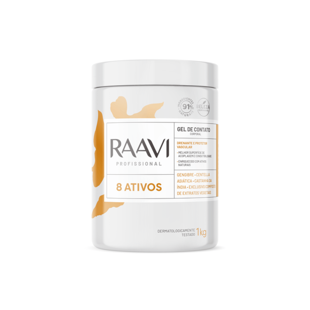 Gel de Contato Raavi Corporal 8 Ativos 1000g - Ikesaki