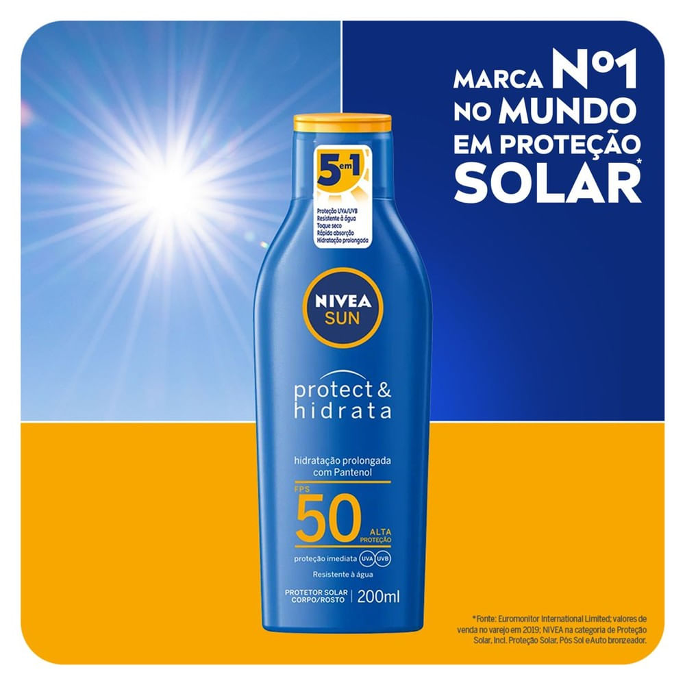 Protetor Solar Nivea Sun Protect & Hidrata FPS50 200ml - Ikesaki