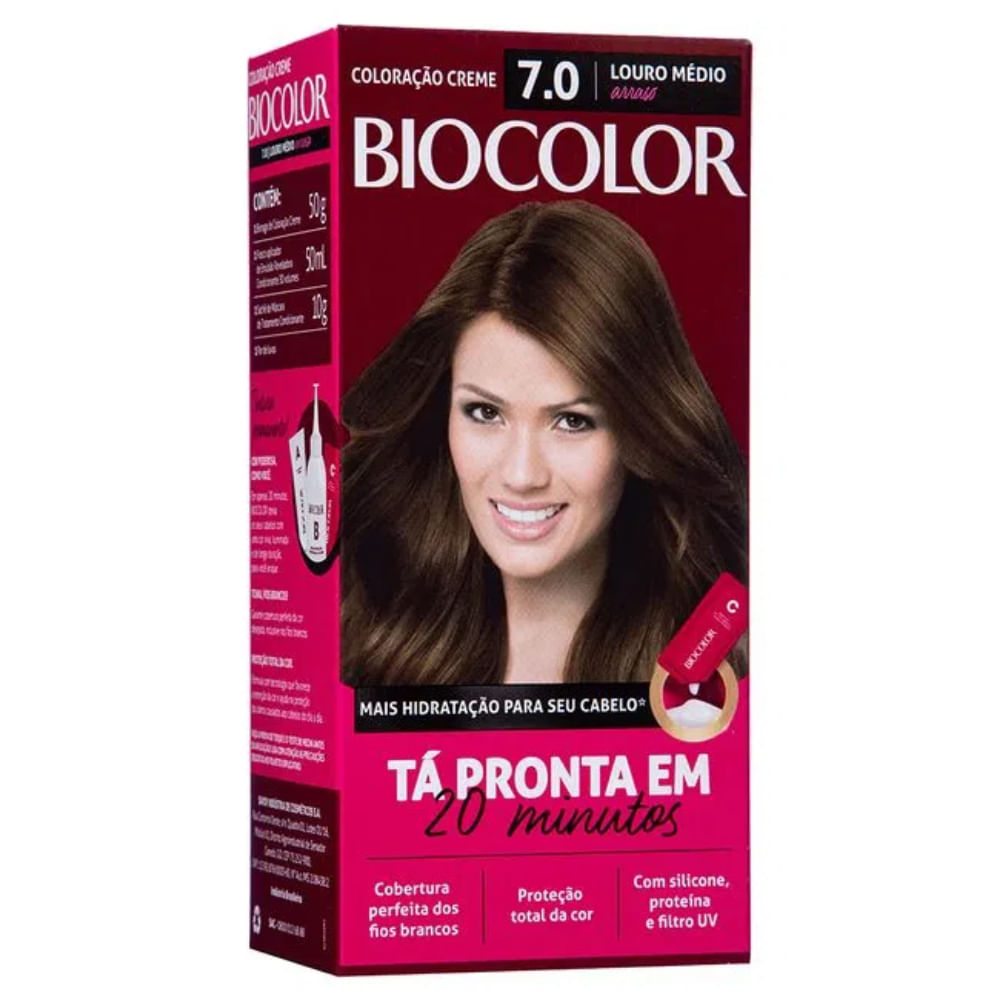 Coloração Biocolor Louro Médio Arraso 7.0 - Ikesaki