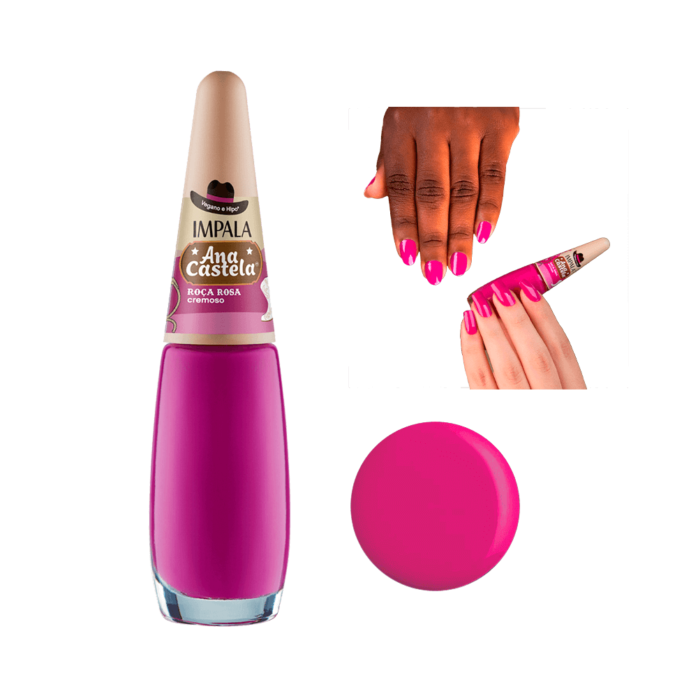 Esmalte Impala Ana Castela Roça Rosa Cremoso - Ikesaki