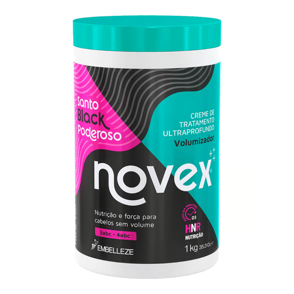 Máscara Capilar Novex Meus Cachos Santo Black Poderoso 1000g - Ikesaki